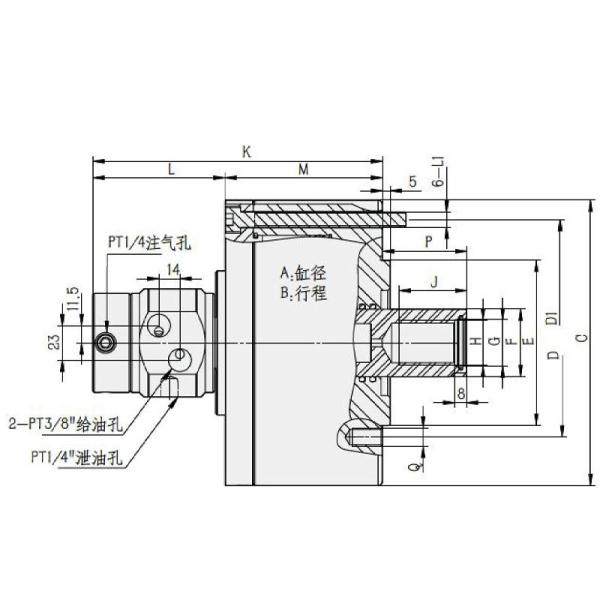 Quality Air Injection Type Rotary Cylinder Chuck for Precision Machining for sale