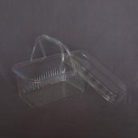 China Clear PET Disposable Plastic Box Vegetables 253mm Fruit Packaging Plastic Box for sale