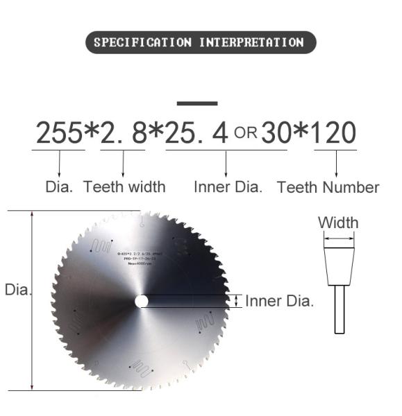 Quality 2-5 MM thickness Aluminum TCT carbide teeth CIRCULAR SAW BLADE with Gold TIN for sale
