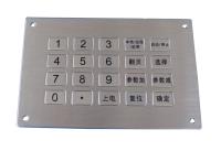 China 20 keys USB waterproof metal numeric keypad top panel mounting solution for sale