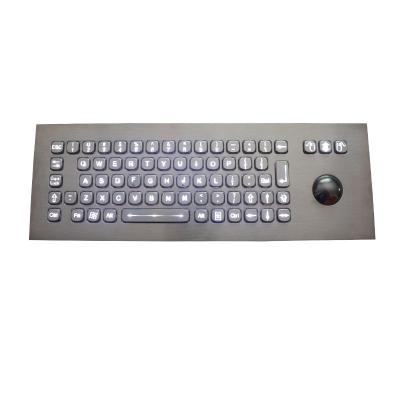 中国 74のキー光学トラックボール天面の台紙の解決が付いている険しいバックリットUSBのキーボード 販売のため