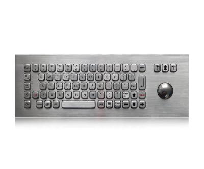 Cina Tastiera di metallo industriale robusta biblioteca bancomat chiosco tastiera in acciaio inossidabile con trackball in vendita