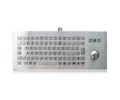 Cina Tastiera industriale in acciaio inossidabile IP68 a 82 tasti con trackball anti corrosione in nebbia salina in vendita