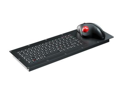 Cina Tastiera industriale di grado militare con tasti FN e mouse trackball ottico in vendita