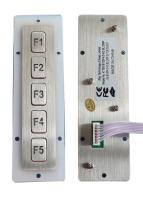 China Vandal Proof Panel Mount Keypad , Industrial Matrix Function Keypad 5 Keys for sale