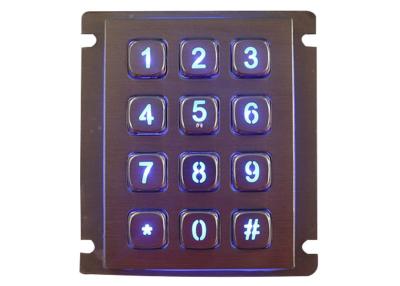 Cina Supporto resistente del pannello della tastiera del vandalo industriale numerico Backlit 12 chiavi IP67 impermeabili in vendita
