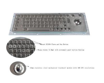 Cina Tastiera industriale con la tastiera del metallo del supporto del pannello del compatto IP65 della sfera rotante in vendita