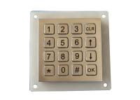 China Compact Format Vandal Proof 16 Keys Metal Keypad With Dot Matrix for sale