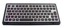 China 82 Keys IP65 Brushed Stainless Backlit Rugged Keyboard With Function Keys for sale