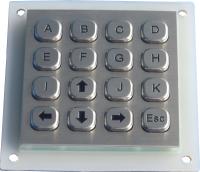 China Rear Panel Mounting Metal Keypad Dot Matrix 16 Keys Waterproof for sale