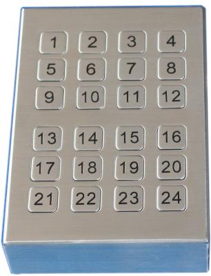 中国 険しい芸術破壊行為 USB の卓上は 24 の平らなキーの金属のキーパッドにブラシをかけました 販売のため