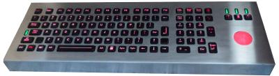 中国 耐久のバックライトの黒のトラックボール IEC 60512-6 の軍産複合の金属のキーボード 販売のため