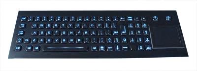 中国 天面タッチパッドおよび numeci のキーパッドが付いている台紙によってバックライトを当てられる USB のステンレス製のキーボード 販売のため