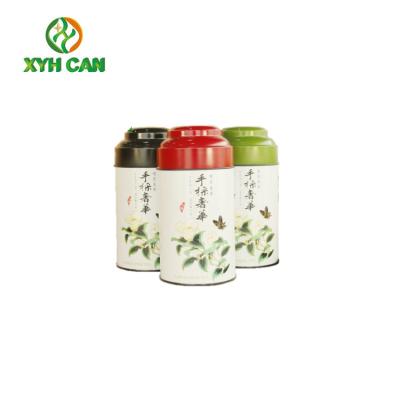 China Empty Round Tinplate Can Tall Round Copper Tea Tins for British Black Tea for sale