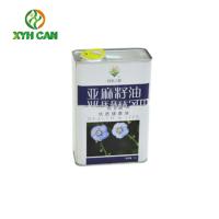 China Rectangular Tin Containers 3 Liter Food Can Packaging Using For Peanut Oil for sale