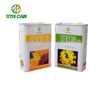 China Rectangular Tin Containers 3 Liter Food Can Packaging Using For Peanut Oil for sale