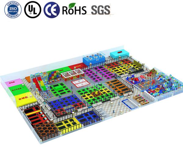 Quality Multiple Color Kids Trampoline Indoor Playground Equipment Easy Installation for sale