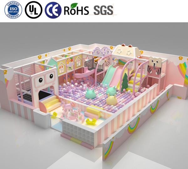 Quality Children'S Naughty Castle Macaron Style Indoor Theme Park High Durability for sale