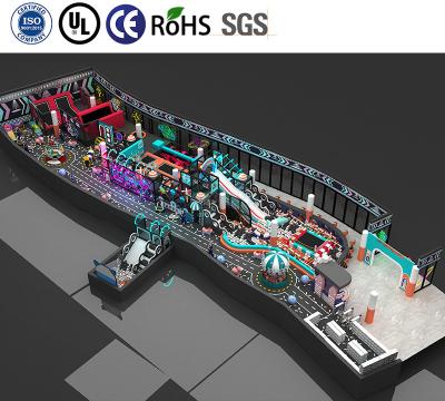 China CAD Drawing Space Themed Kids Soft Play Indoor Playground With Slides Equipment for sale