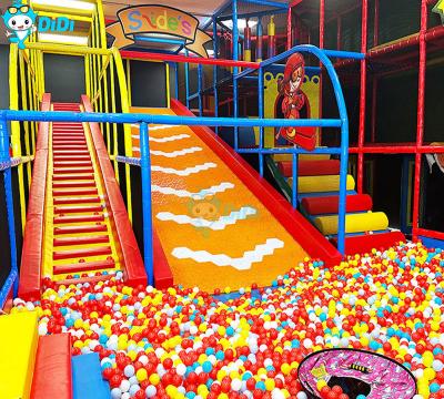 China Adventure Play Park Multi-Level Indoor Playground With Colorful Mesh Structures for sale