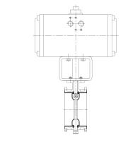 China Fluorine Lining Butterfly Valve Bisection Two Piece Cast Type for sale