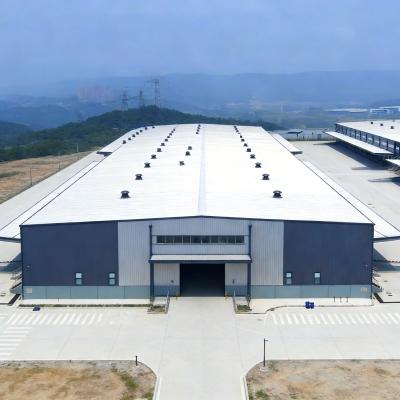 China Prefab Steel Frame Warehouse Custom Size for Heavy Duty Goods Storage Fast Installation for sale