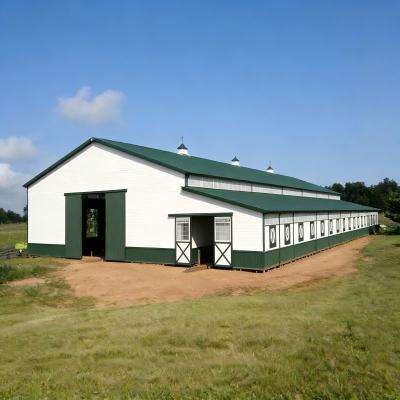 China Customizable Multi-Bay Steel Structure Cow Barn for Commercial Ranch Anti-Corrosion for sale