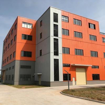 China Windproof Seismic Resistant Multi-storey Steel Structure Building Prefab Office Tower Q235/Q355 Steel for sale