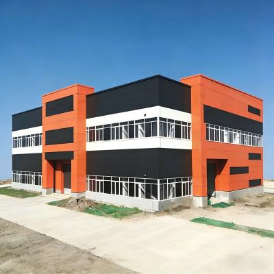China Fire-Retardant Prefab Multi-level Steel Frame Building Custom Size for Office & Workshop Integration for sale