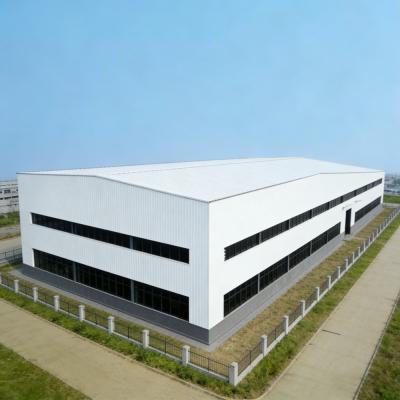 China Q355 Steel Production Workshop Customized Steel Structure Workshop Prefabricated Large-span Industrial Factory Building Fire-Retardant for sale