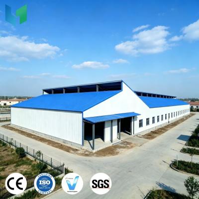 China Cow Barn Construction Steel Frame Building for Milking Parlor Project Use for sale