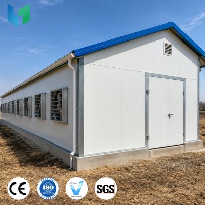 China Insulated Steel Structure Poultry House Chicken Shed with Sandwich Panel Wall and Ceiling for Cold Climate Farm for sale