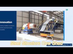 customized steel structure cattle barn prefabricated large-span livestock shed