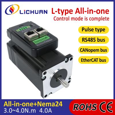 China Lichuan Open Loop Integrated Stepper Motors Driver 3.5N.m 2Phase Nema24 36V 4.0A for sale
