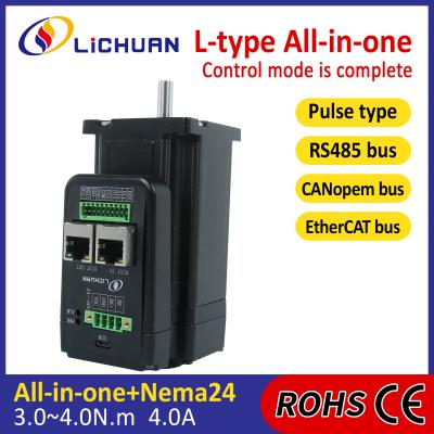 China Lichuan Open Loop Integrated Stepper Motors Driver 4.0N.m 2Phase Nema24 36V 4.0A for sale