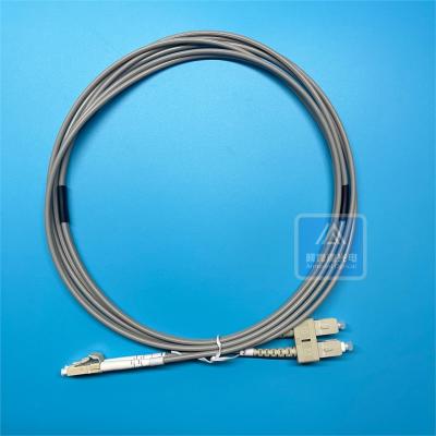 China Armored Duplex Fiber Optic Patch Cable 3m DLC DSC 2x3.0mm Grey LSZH FTTH Flat Cable for sale