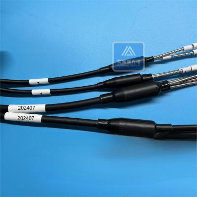 China 4 Core MM Armored Patch Cord FTTA CPRI Patch Jumper 7.0mm Black LSZH  BBU RRU for sale