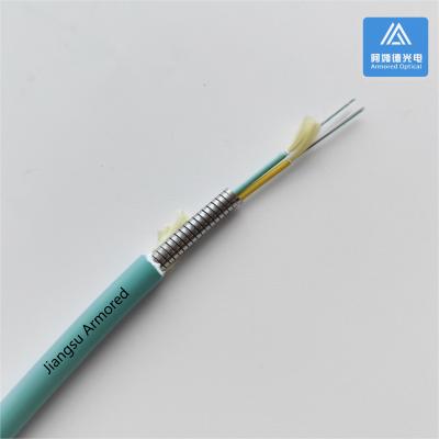 중국 24 코어 MM 나선 장갑 섬유 케이블 Aque LSZH 마이크로 장갑 케이블 FTTH 설치류 저항 판매용