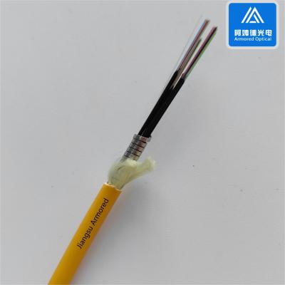 China 48 Cores Micro Armor Fiber Optic Cable Armoured Fo Cable Orange LSZH 6.0mm for sale