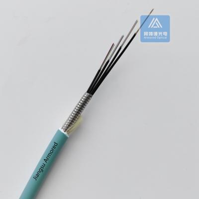 중국 48 코어 MM 나선 장갑 섬유 케이블 Aque LSZH 8.5mm 마이크로 장갑 케이블 FTTH 설치류 저항 판매용