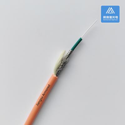 중국 심플렉스 SM 장갑 섬유 케이블 마이크로 장갑 섬유 케이블 오렌지 PVC 5.0mm FTTH 설치류 저항 판매용