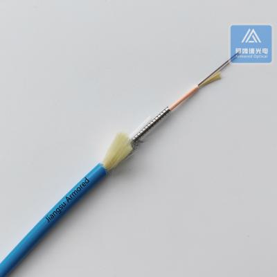 중국 6 코어 싱글 모드 나선 마이크로 장갑 섬유 케이블 5.0mm 블루 LSZH 설치류 저항 판매용