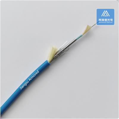 중국 8 코어 멀티 모드 나선 장갑 섬유 케이블 5.0mm 블루 LSZH 설치류 저항 FTTH 판매용