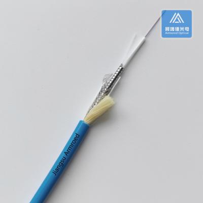 중국 2 코어 SM 나선 장갑 섬유 케이블 6.0mm 블루 LSZH PBT 튜브로 설치류 저항 판매용
