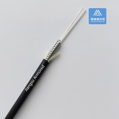 Cina 6 Core Cavo in fibra blindato 6.5mm Nero PVC resistente ai roditori Flessibile Cavo in fibra blindato FTTH in vendita