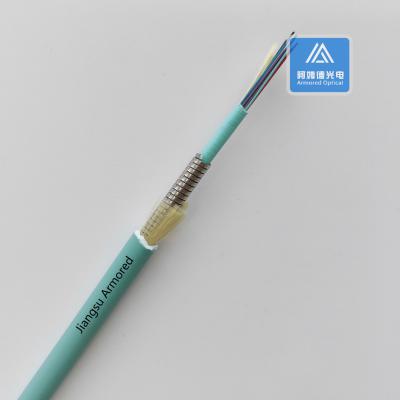 중국 12 코어 멀티 모드 나선 장갑 섬유 케이블 7.5mm Aque LSZH 설치류 저항 FTTH 판매용