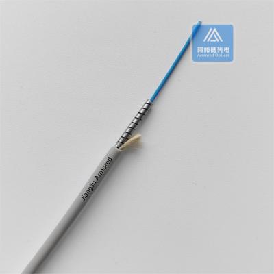 Cina Cable a fibra blindata a spirale di MM Simplex 3,0 mm grigio in PVC resistente ai roditori FTTH in vendita