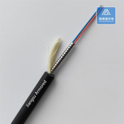 중국 듀플렉스 SM FTTA 나선 장갑 섬유 케이블 7.0mm 검은색 LSZH 설치류 저항 FTTH CPRI 케이블 판매용