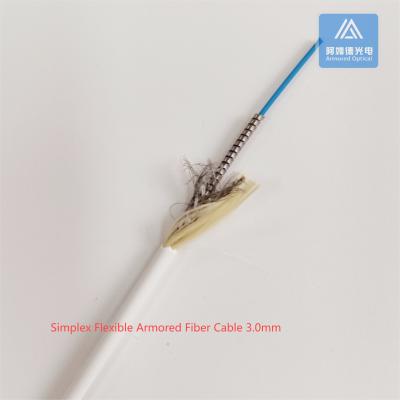 China Simplex Flexible Panzerfaser Patch Kabel 3,0 mm Weiß LSZH FTTH zu verkaufen