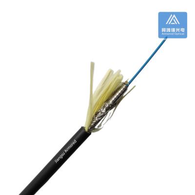 China Duplex SM Spiral Armored Fiber Patch Cable 7.0mm Rodent Resistant CPRI Fiber Cable FTTA Fiber Cable for sale